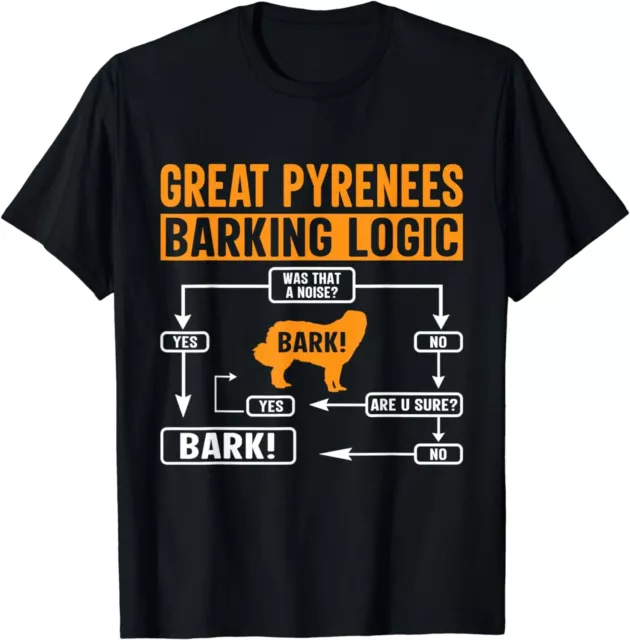 Hot Trending T-Shirt With Great Pyrenees Barking Logic Funny Dog Lover ...
