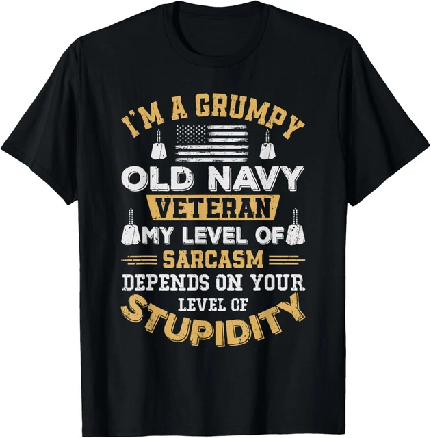 Hot Trending T-Shirt With Grumpy Old Veteran Patriotic Funny Veteran ...