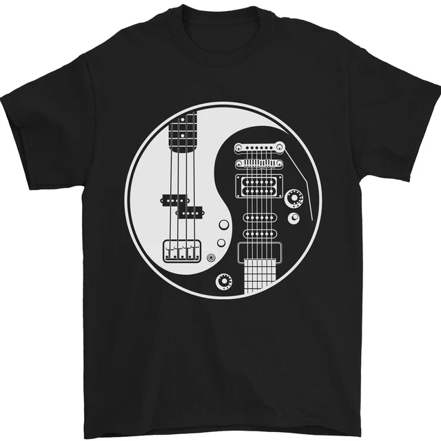 Hot Trending T-Shirt With Guitar Ying Yang Guitarist Electric Bass T ...