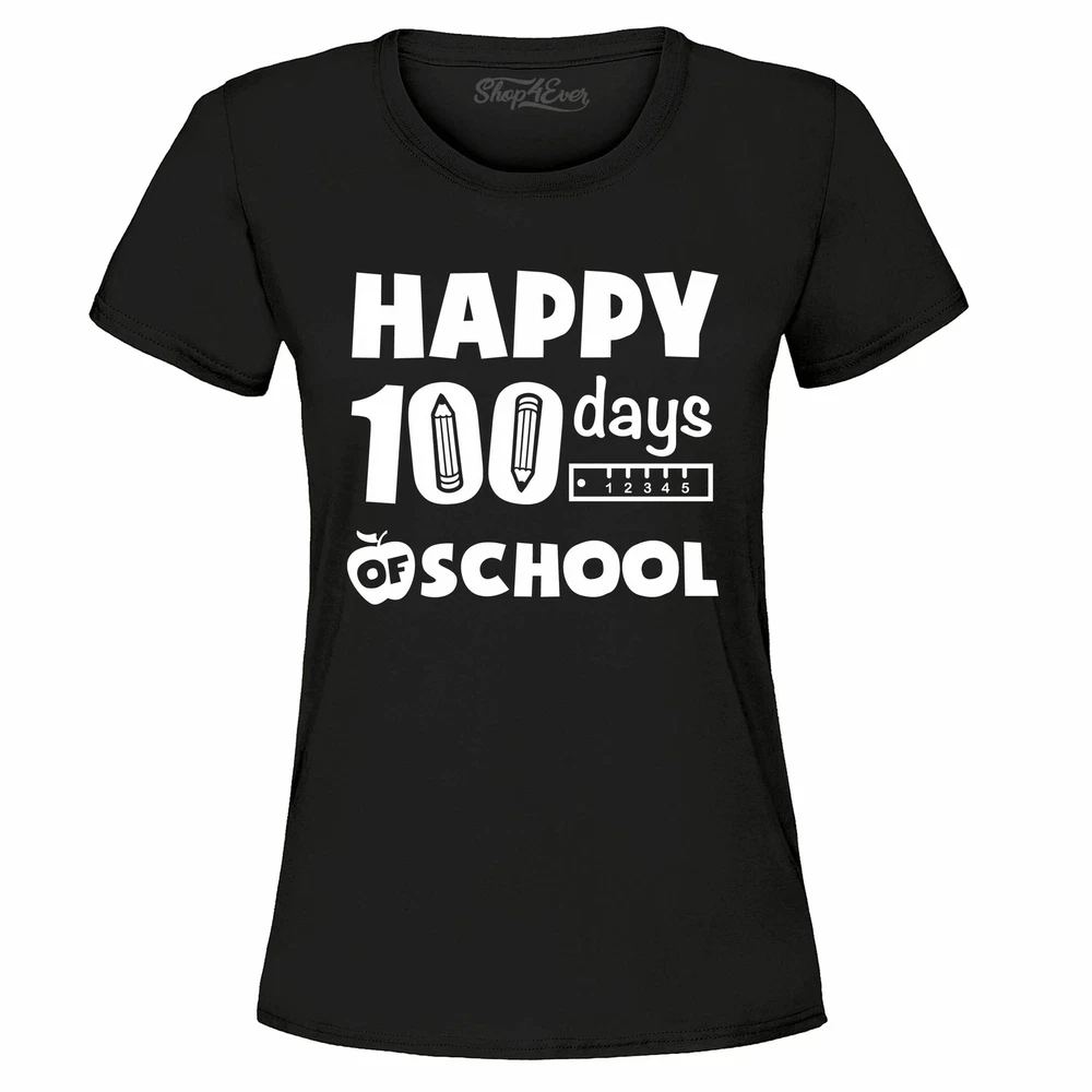 Hot Trending T-Shirt With Happy 100 Days Oschool Back To School Teacher ...
