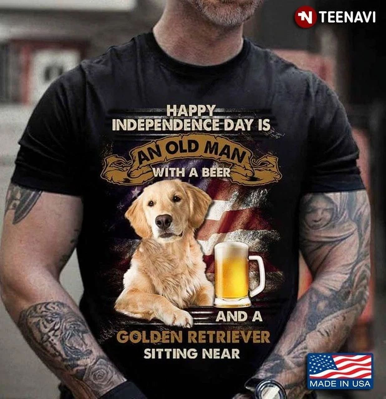 Hot Trending T-Shirt With Happy Independence Day Is An Old Man With A ...