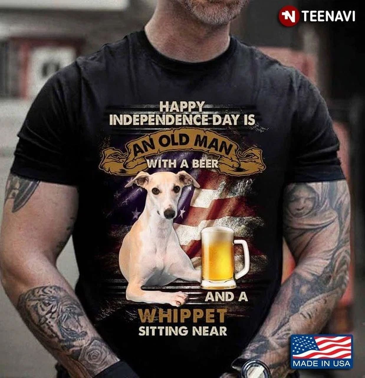 Hot Trending T-Shirt With Happy Independence Day Is An Old Man With A ...