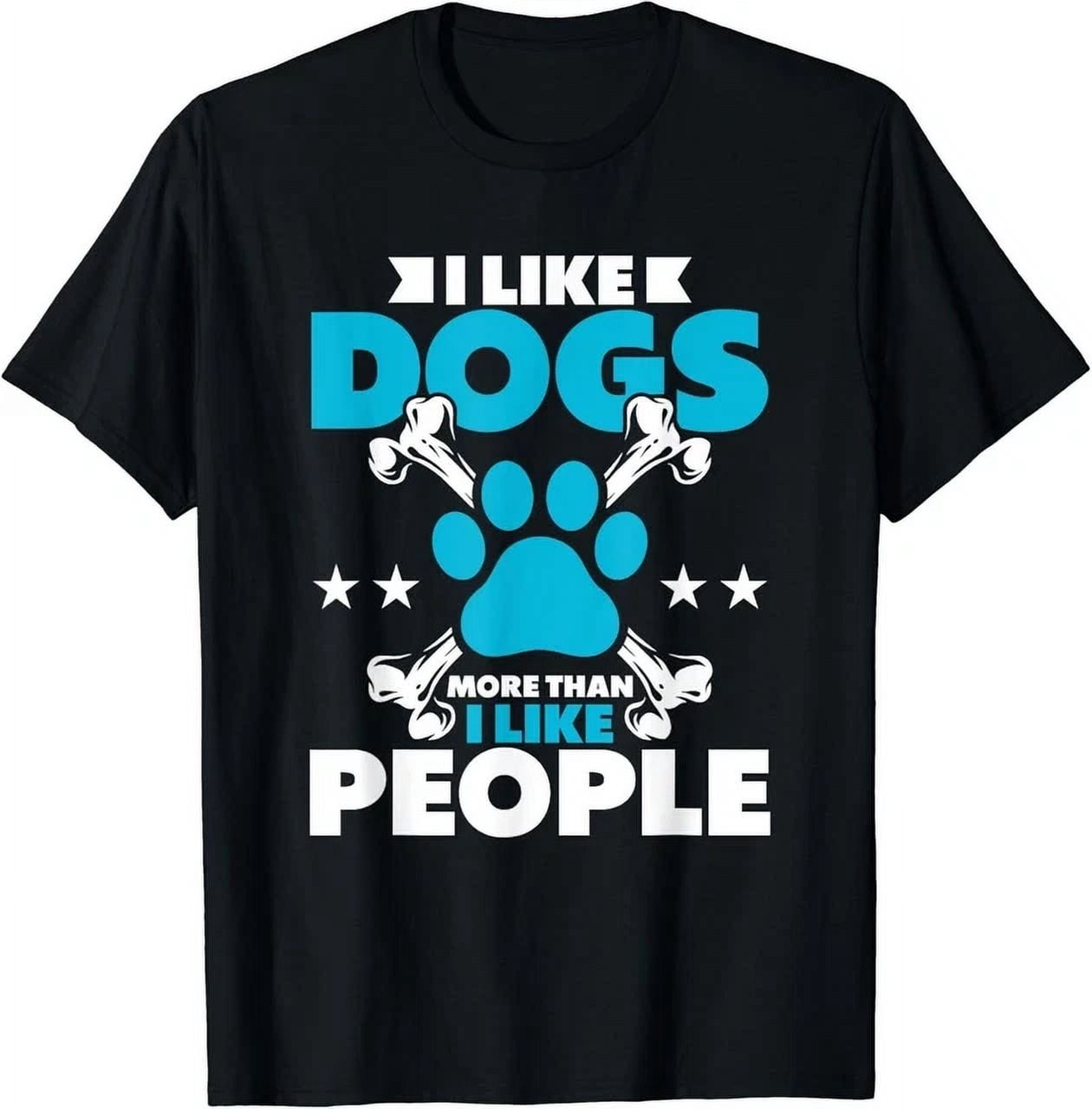 Hot Trending T-Shirt With I Like Dogs More Than I Like People Design ...