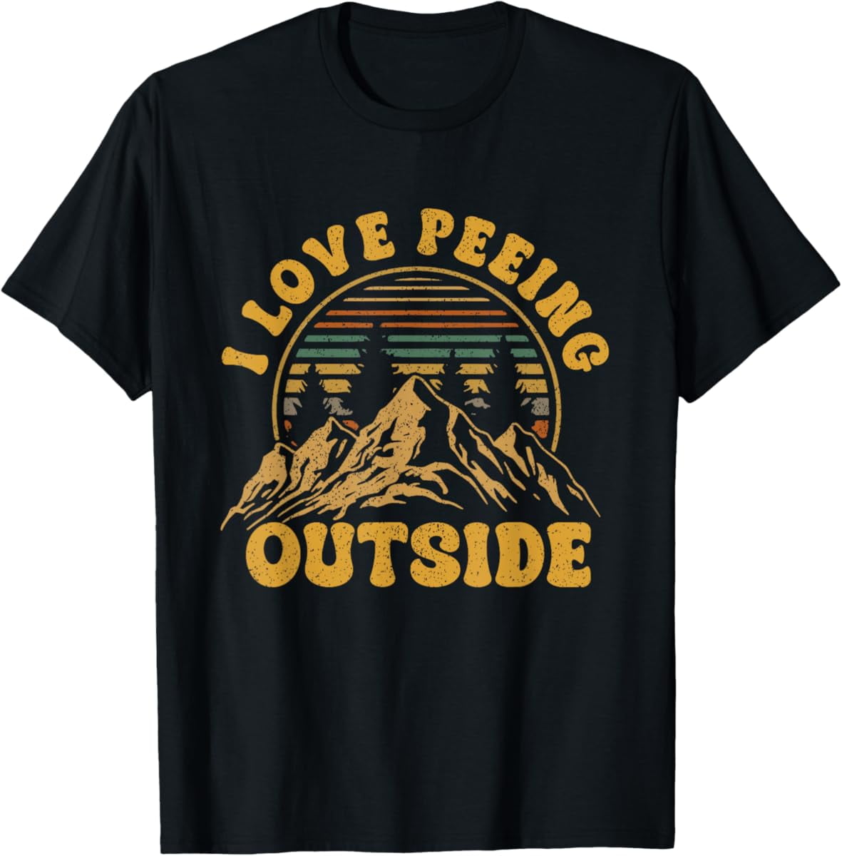 Hot Trending T-Shirt With I Love Peeing Outside Funny Camping Shirts ...
