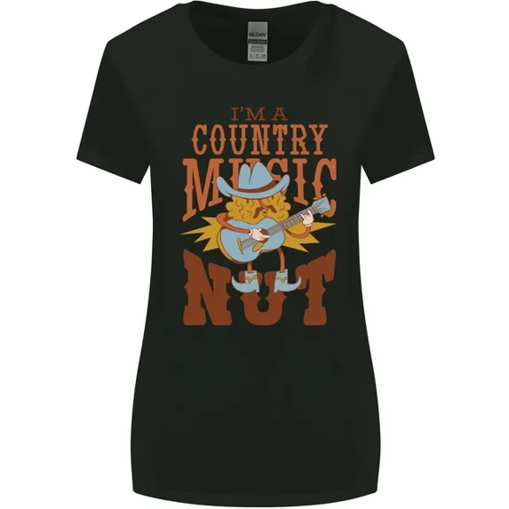 Hot Trending T-Shirt With I'M A Country Music Nut Guitar T-Shirt Design ...
