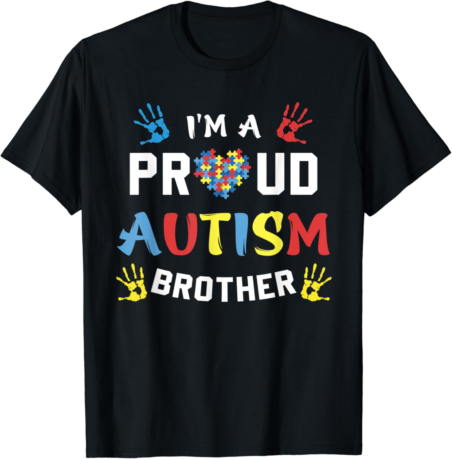 Hot Trending T-Shirt With I'M A Proud Autism Brother Autism Awareness ...