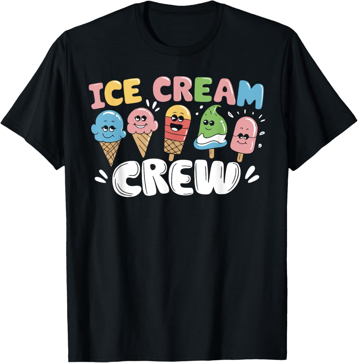 Hot Trending T-Shirt With Ice Cream Cone Ice Cream Crew Funny Summer ...