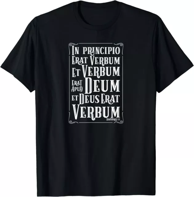 Hot Trending T-Shirt With In Principio Erat Verbum Latin Verse Tees ...
