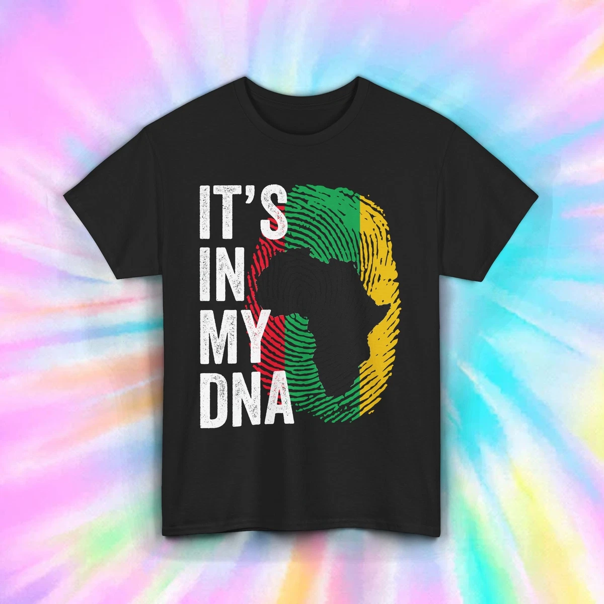 Hot Trending T-Shirt With Its In My Dna Shirt Africa Flag Ferprint ...