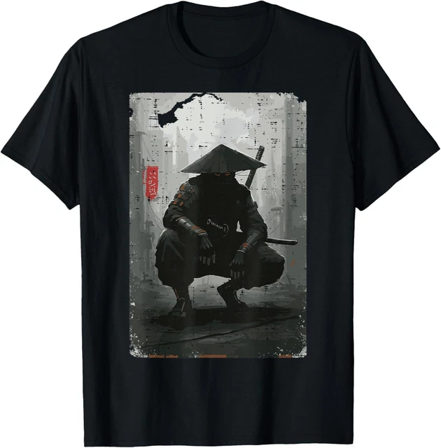 Hot Trending T-Shirt With Japanese Samurai Warrior Hat Ronin Ukiyoe Art ...
