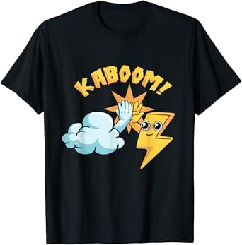 Hot Trending T-Shirt With Kaboom Cloud Lightning Electrical Storm ...