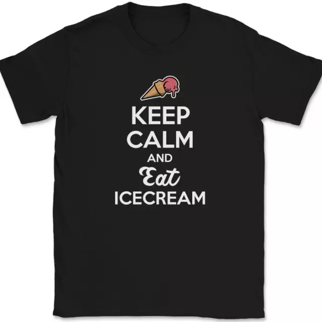 Hot Trending T-Shirt With Keep Calm And Eat Ice Creamfunny Cone Sweets ...