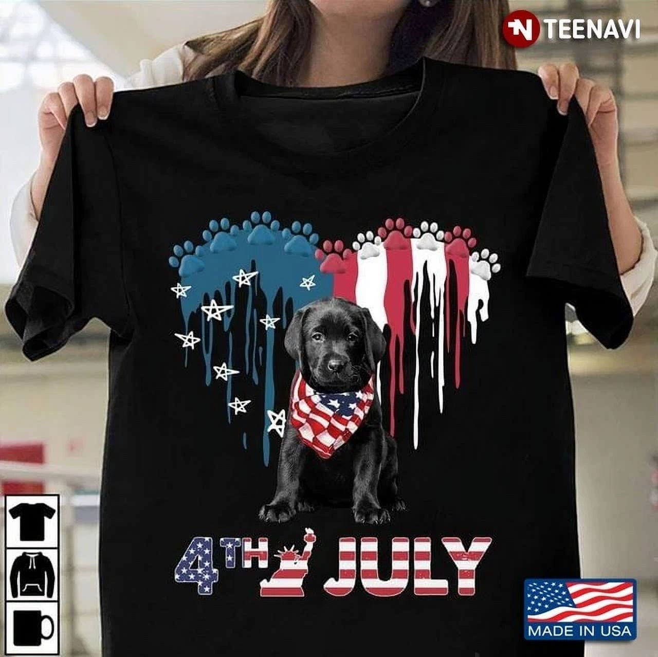 Hot Trending T-Shirt With Labrador Retriever American Flag 4Th Of July ...