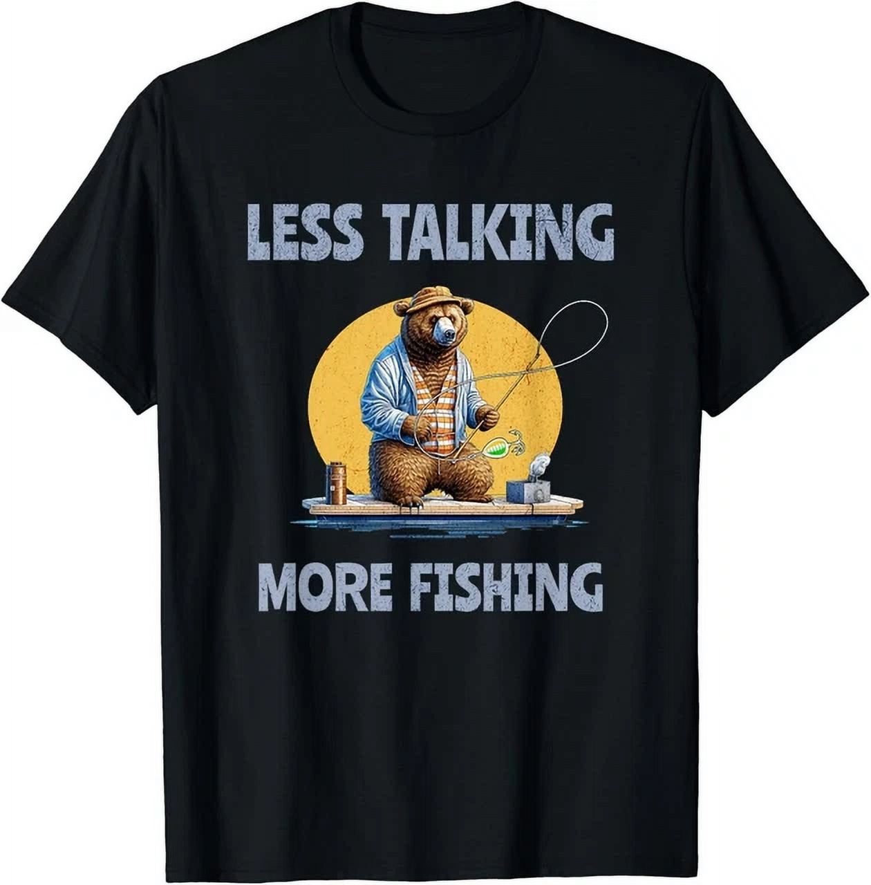 Hot Trending T-Shirt With Less Talking More Fishing Funny Fisherman ...