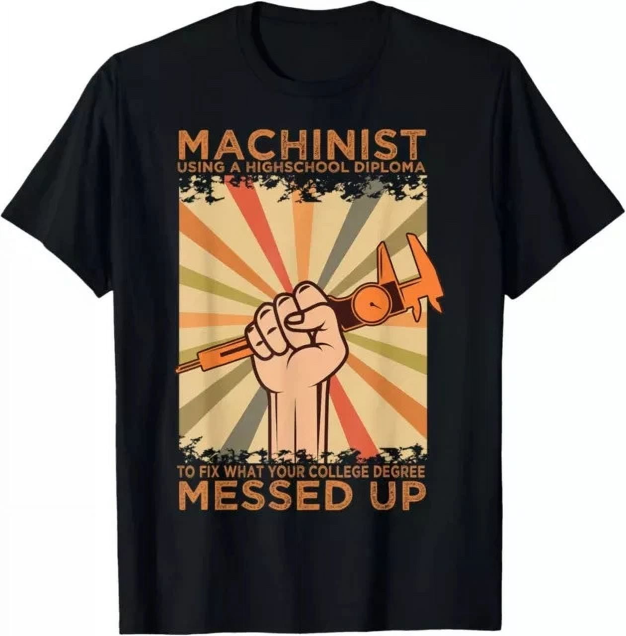 Hot Trending T-Shirt With Machinist Diploma Machine Tools Operator Cnc ...