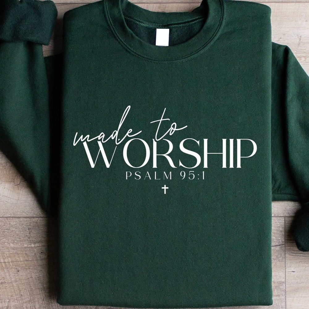 Hot Trending T-Shirt With Made To Worship, Psalm 95:1, Christian ...