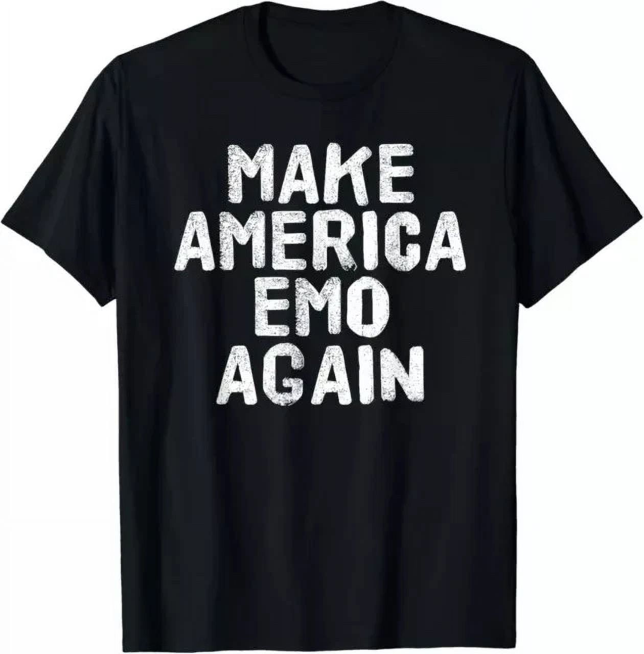 Hot Trending T-Shirt With Make America Emo Again Funny Goth Us Design ...
