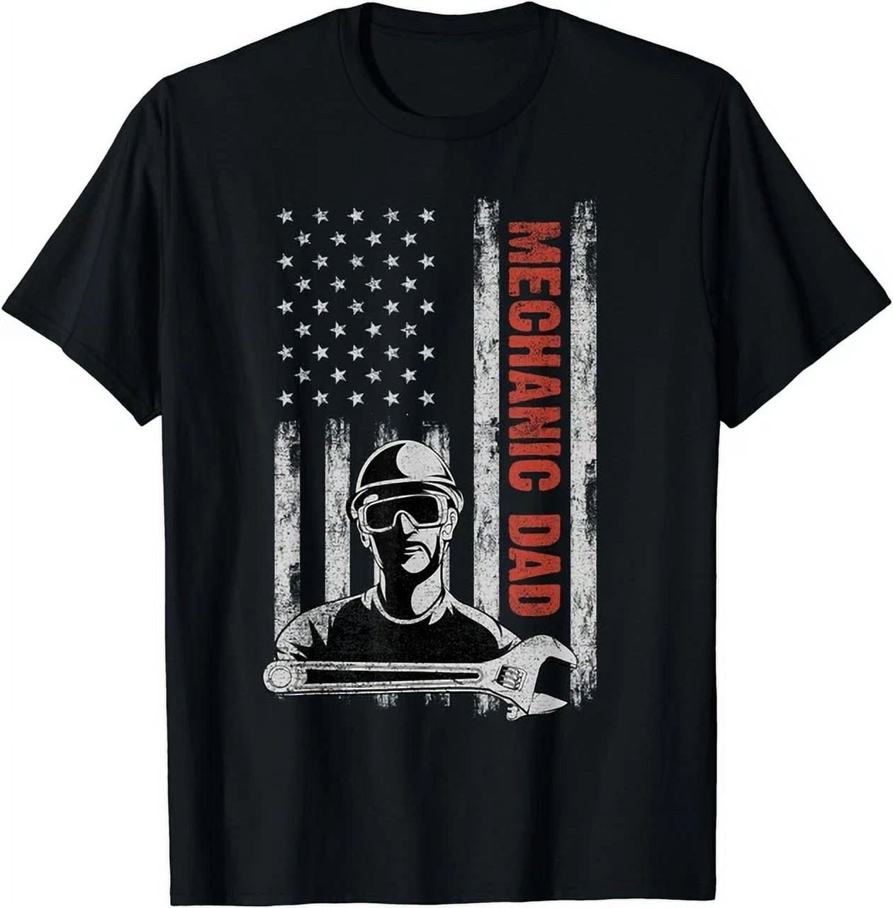 Hot Trending T-Shirt With Mechanic Dad American Flag Father'S Day 4Th ...