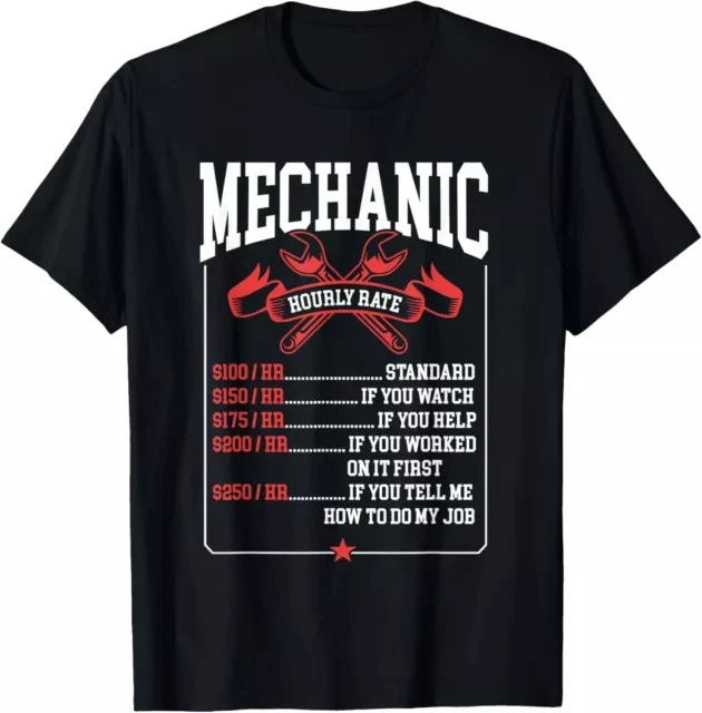 Hot Trending T-Shirt With Mechanic Hourly Rate Labor Rates Funny ...