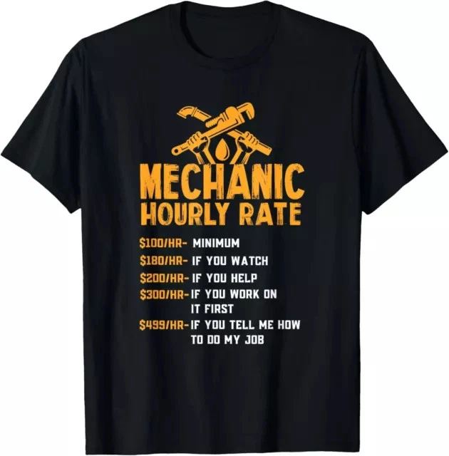 Hot Trending T-Shirt With Mechanic Hourly Rate Repairman Worker Funny ...