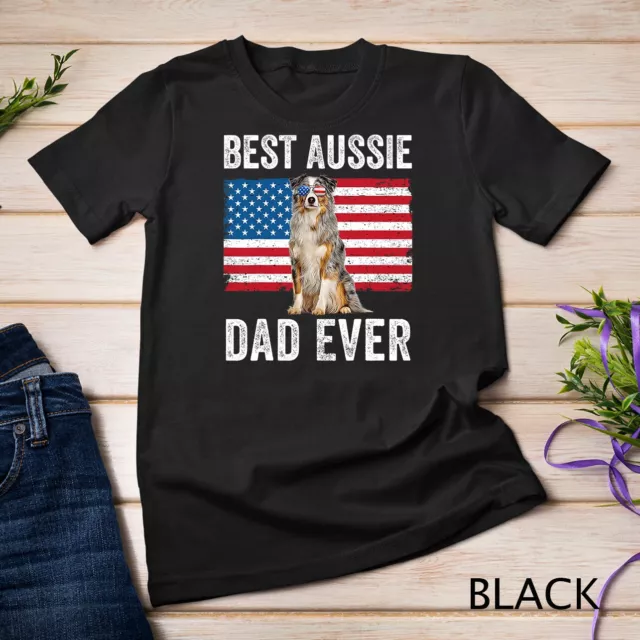 Hot Trending T-Shirt With Mens Australian Shepherd Dad American Flag ...