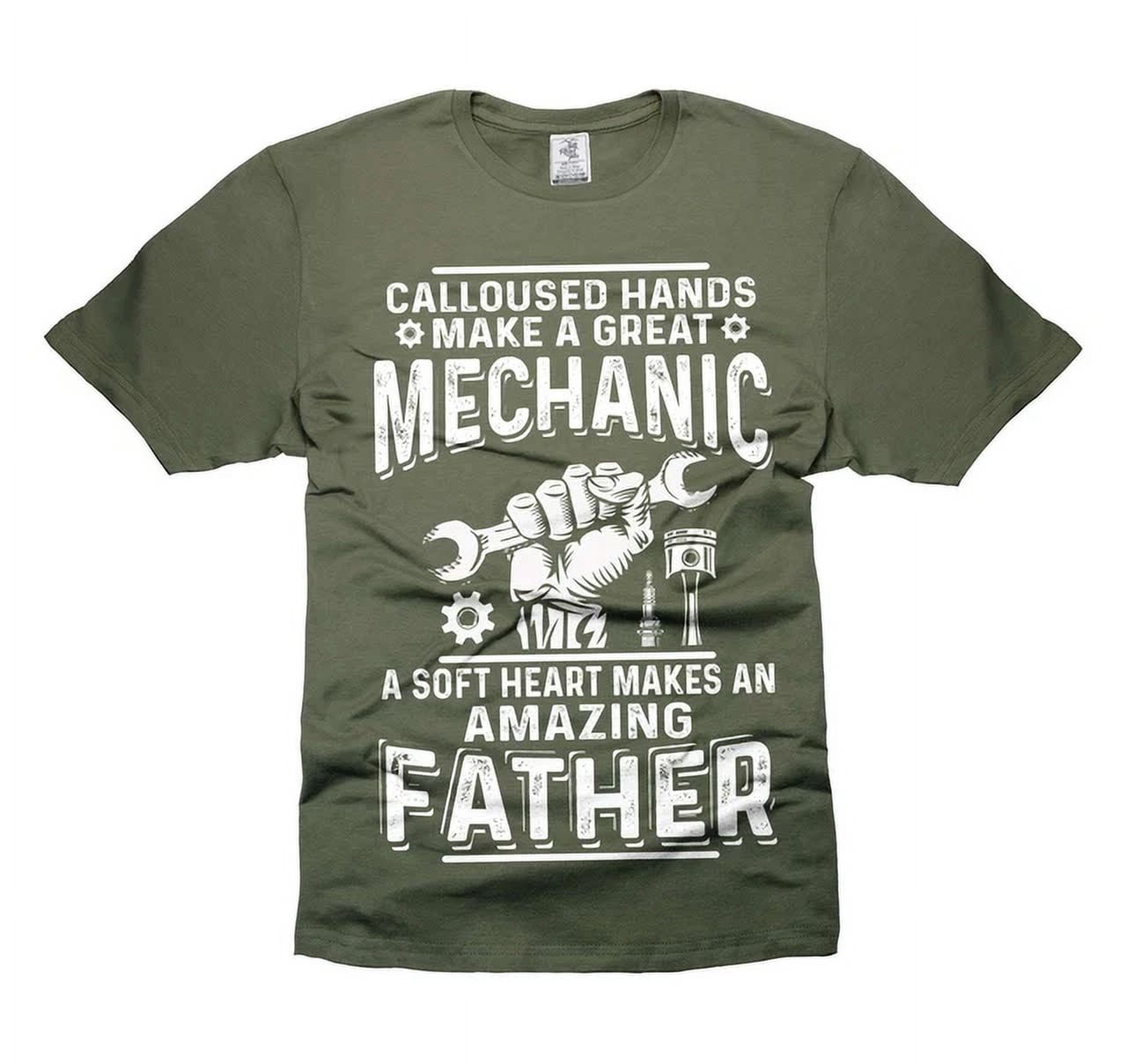 Hot Trending T-Shirt With Mens Mechanic Mechanic Father Father'S Day Mechanic Gifts Design ...
