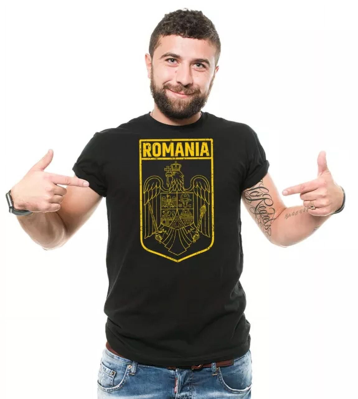 Hot Trending T-Shirt With Mens Romania Patriotic Flag Romania National ...