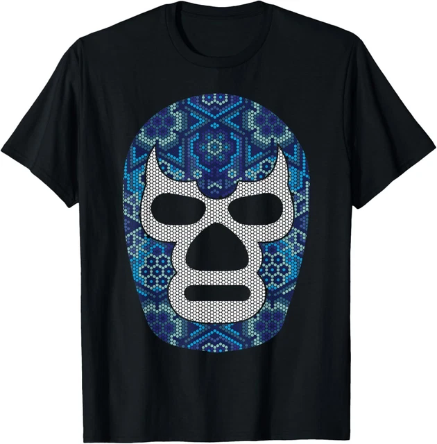 Hot Trending T-Shirt With Mex-Art Demon Blue Lucha Libre Mexican ...