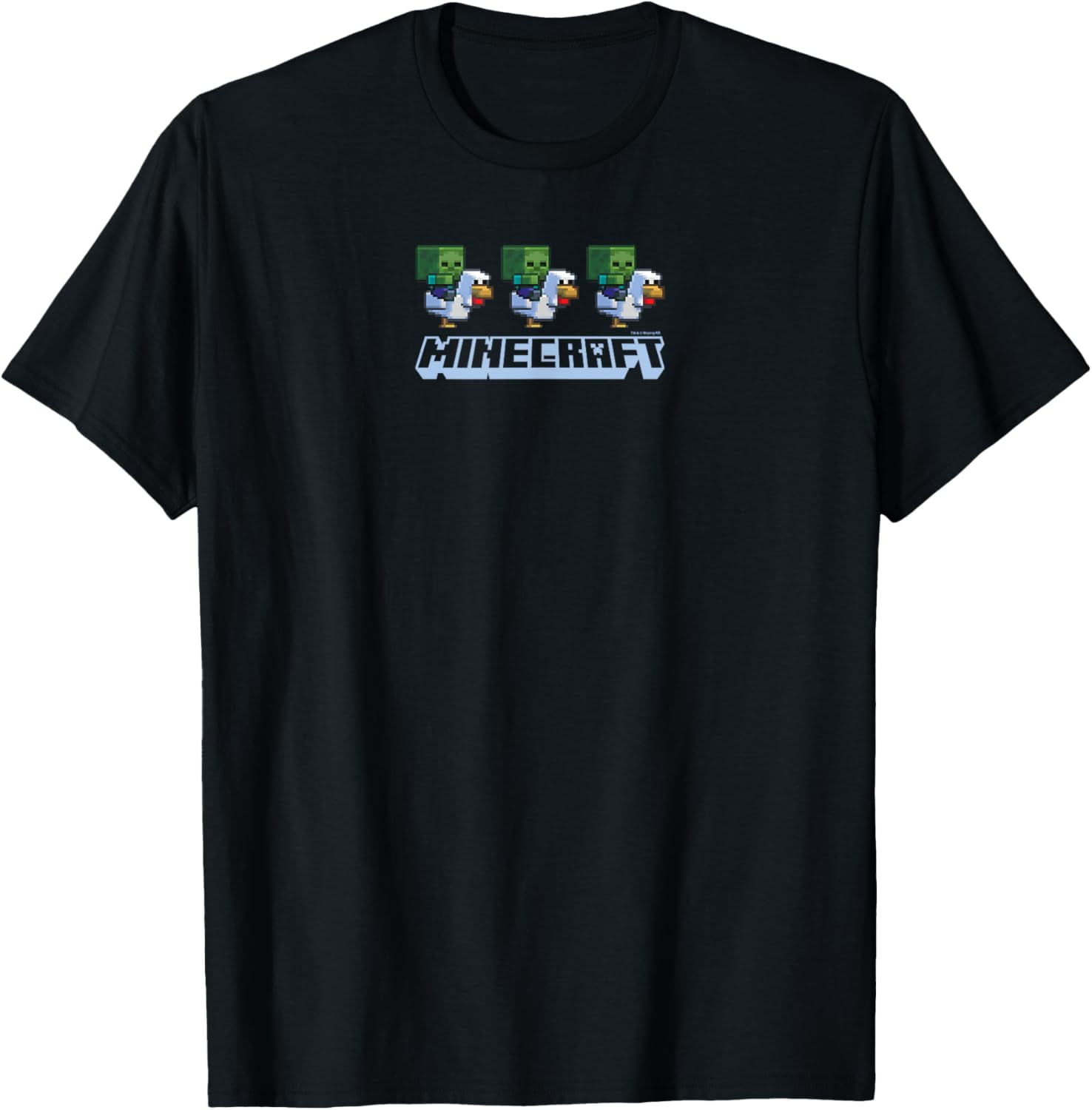 Hot Trending T-Shirt With Minecraft Chicken Jockey Chibi Pixelated Logo ...