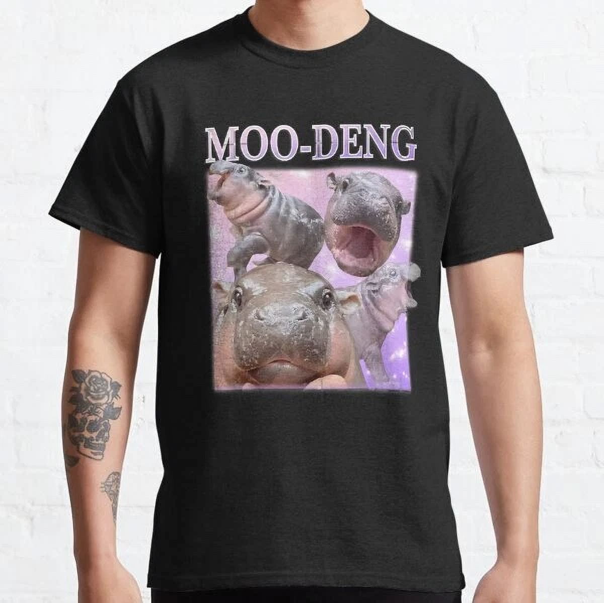 Hot Trending T-Shirt With Moo Deng The Famous Baby Pigmy Hippo Moodeng ...