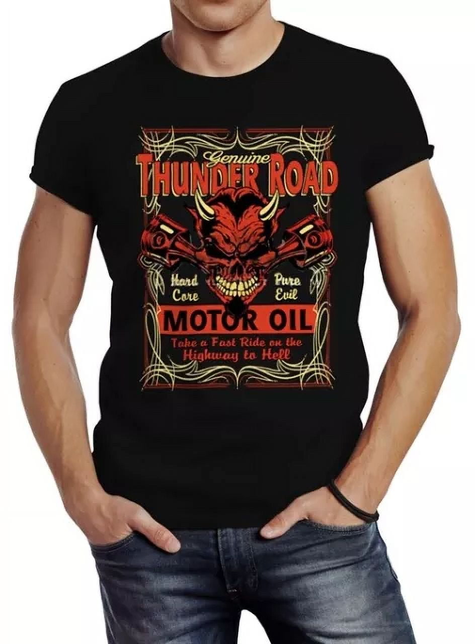 Hot Trending T-Shirt With Motorcycle Motor Block Oil Devil Biker T ...