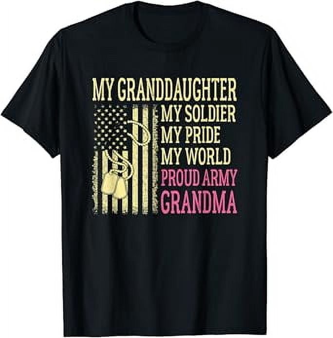 Hot Trending T-Shirt With My Granddaughter My Soldier Proud Army ...
