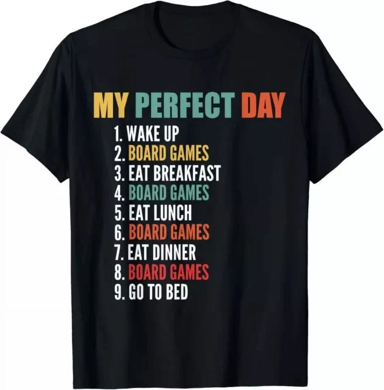 Hot Trending T-Shirt With My Perfect Day Funny Board Games Design ...
