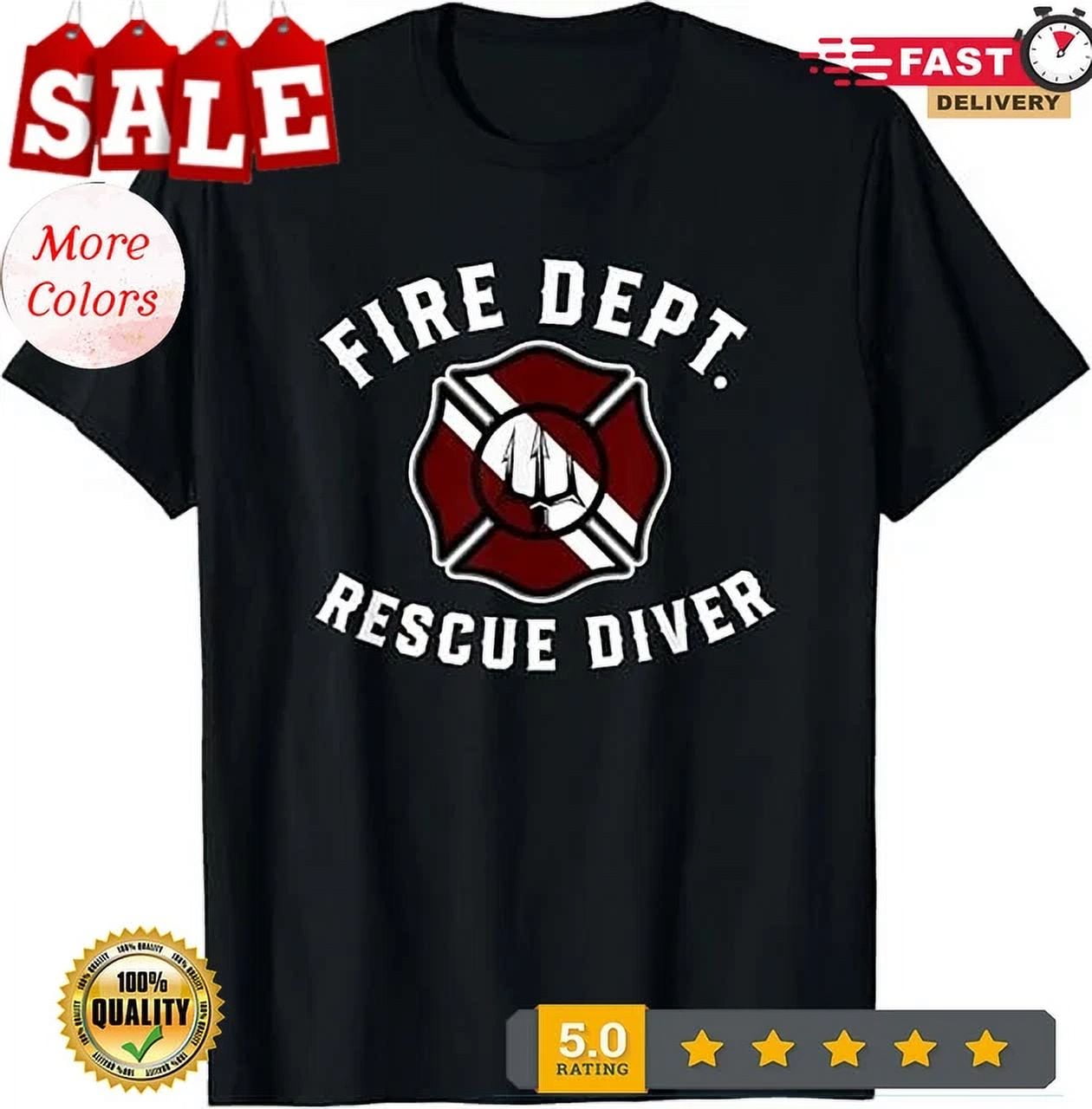 Hot Trending T-Shirt With New! Fire Dept. Rescue Diver Fire Dive Team ...