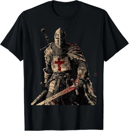 Hot Trending T-Shirt With New Limited Knight Christian Templar Warrior Of God Crusader Tee T ...