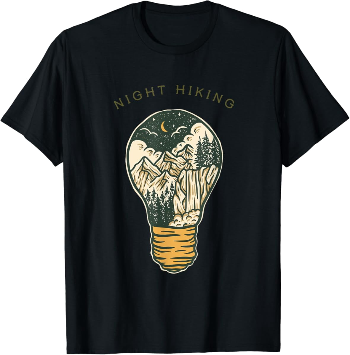 Hot Trending T-Shirt With Night Hiking - Mountain And Night Sky Graphic ...