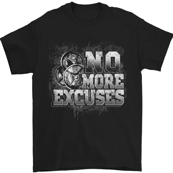 Hot Trending T-Shirt With No Excuses Gym Training Top Bodybuilding T ...