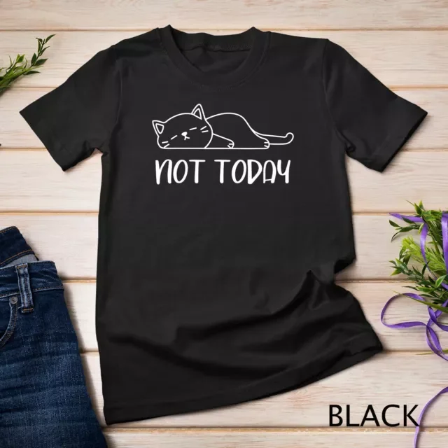 Hot Trending T-Shirt With Nope, Not Today Funny Lazy Cat Meme Unisex S ...