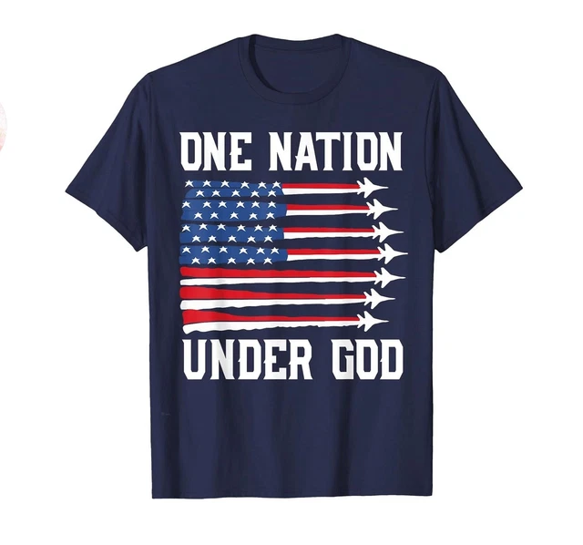 Hot Trending T-Shirt With One Nation Under God 4Th July American Flag ...
