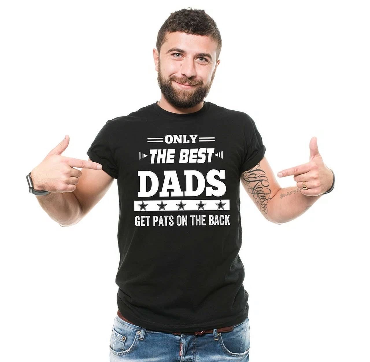 Hot Trending T-Shirt With Only The Best Dads Get Pats On The Back Best ...
