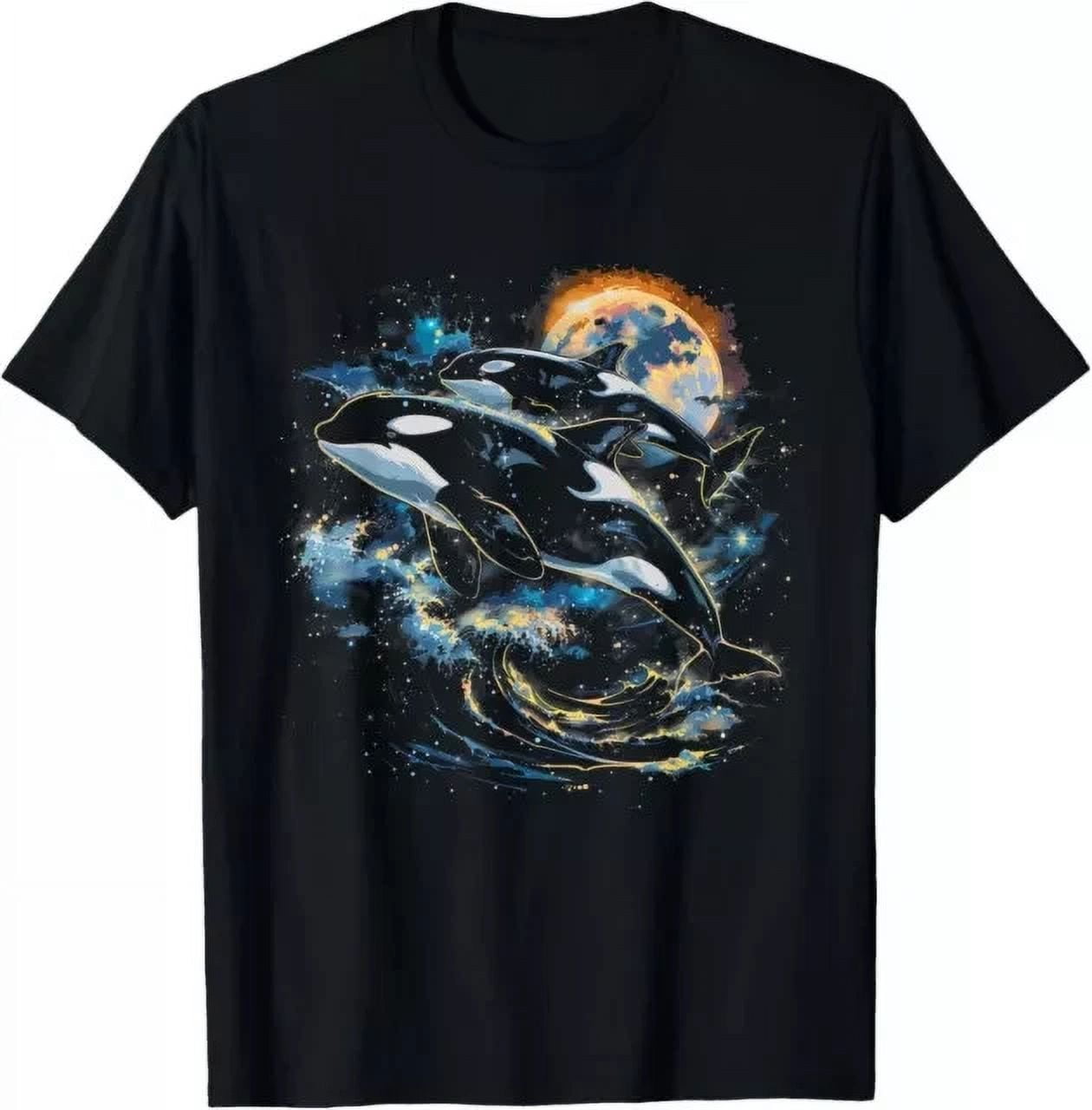 Hot Trending T-Shirt With Orca In Space Planets Stars Whale Lover ...