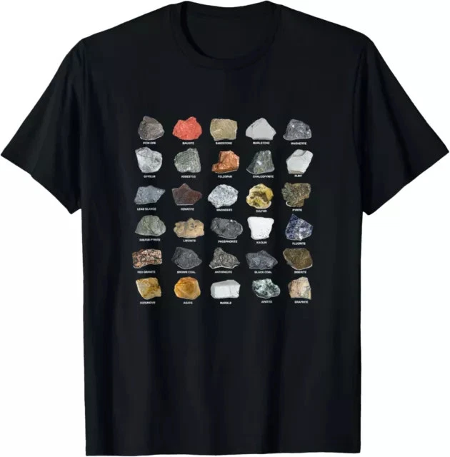Hot Trending T-Shirt With Ores Minerals Gems And Crystals Rock ...