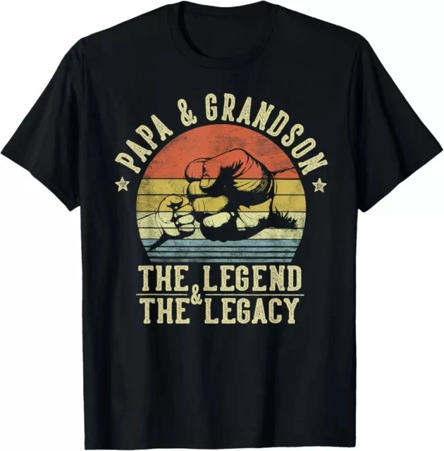 Hot Trending T-Shirt With Papa And Grandson The Legend And The Legacy ...