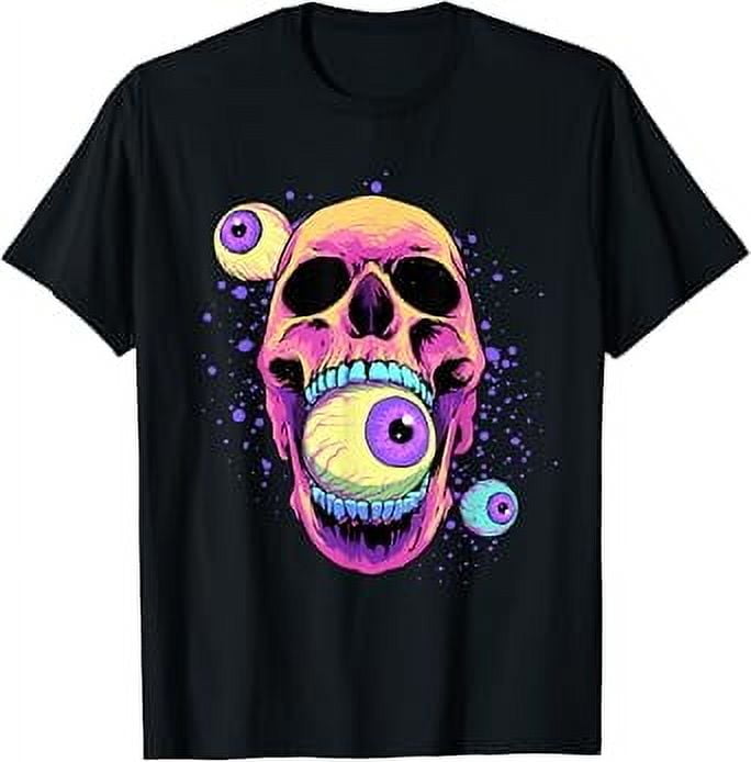 Hot Trending T-Shirt With Pastel Goth Skull Eating Eyeball Weirdcore Aesthetic Gothic T-Shirt ...