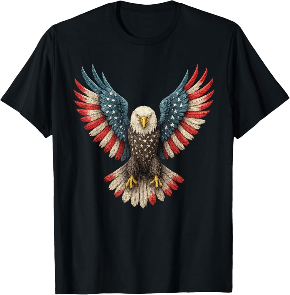 Hot Trending T-Shirt With Patriotic Eagle Boys 4Th Of July T-Shirt ...