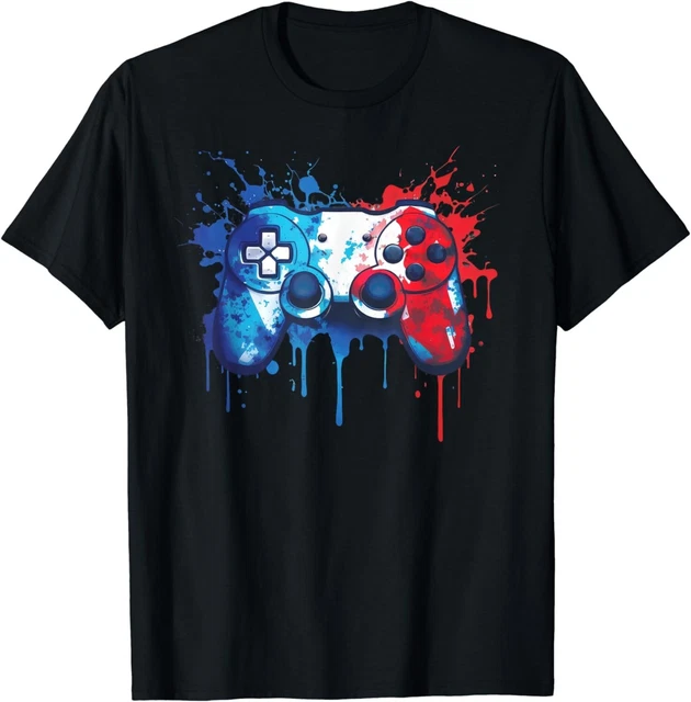 Hot Trending T-Shirt With Patriotic Gamer - Red White Blue 4Th Of July ...