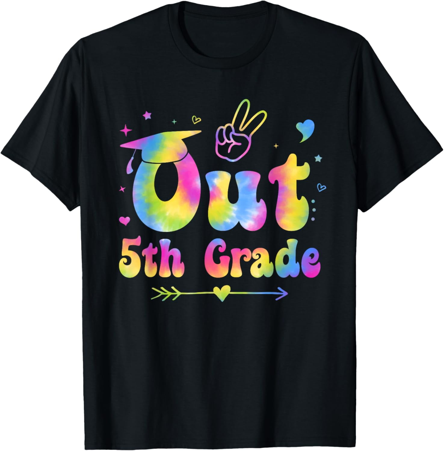 Hot Trending T-Shirt With Peace Out 5Th Grade Tie Dye Styles Last Day ...