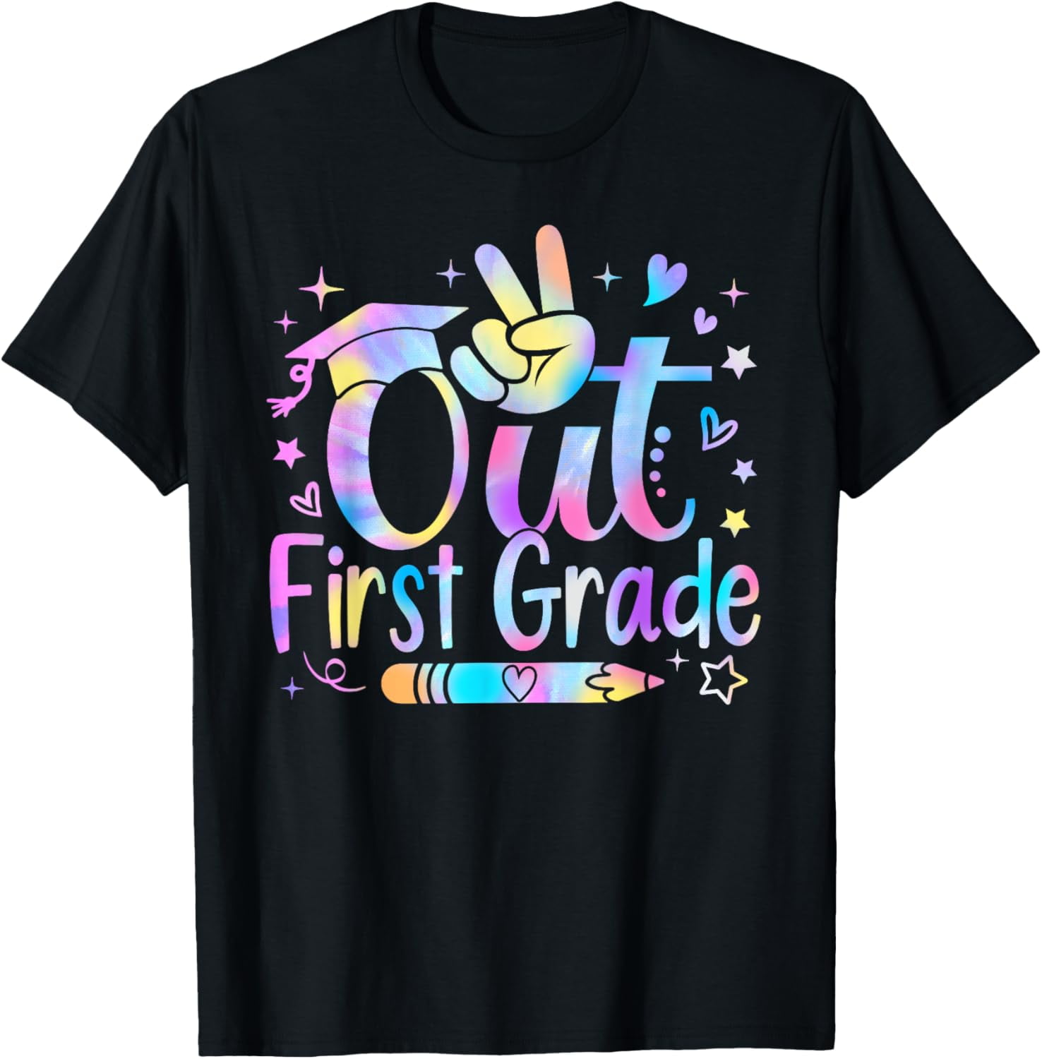 Hot Trending T-Shirt With Peace Out First Grade Cute Tie Dye Styles ...