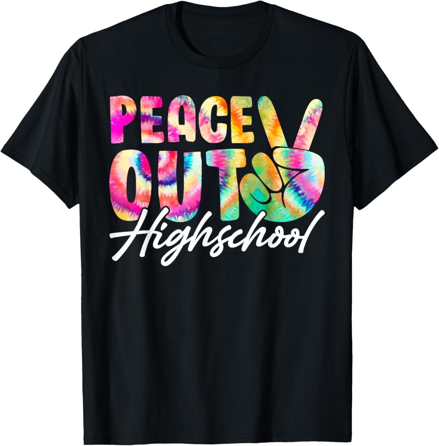 Hot Trending T-Shirt With Peace Out High School - Last Day Of School ...