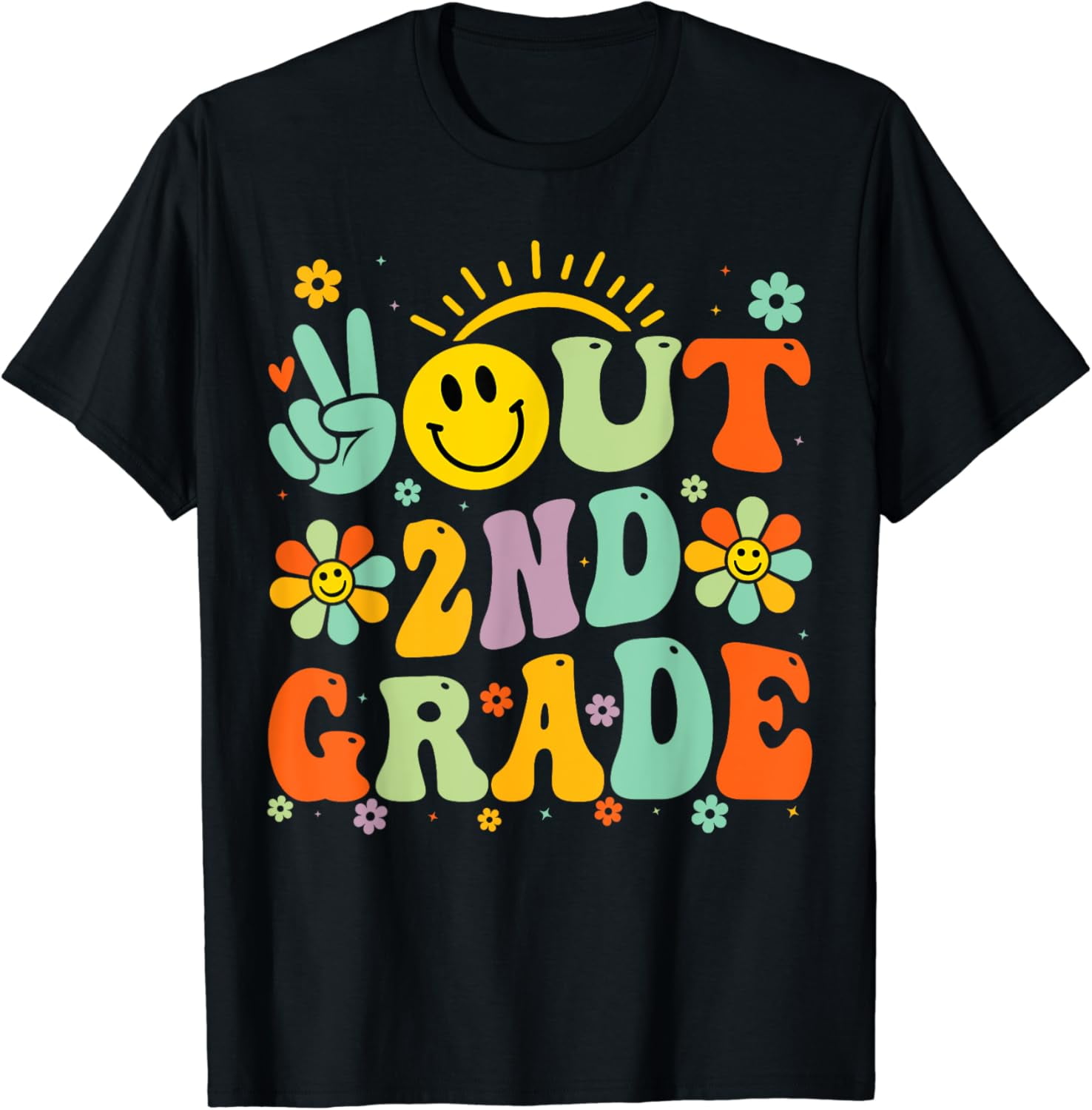 Hot Trending T-Shirt With Peace Out Second 2Nd Grade Class Of 2024 ...